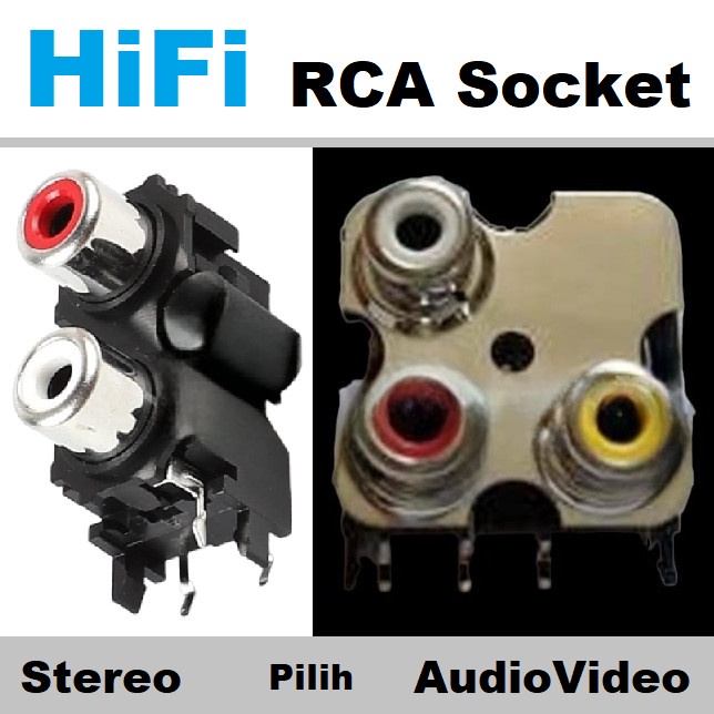 Jual Socket Terminal Jack RCA PCB Stereo Audio Video Panel Box ...