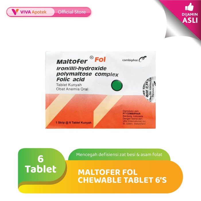 Jual Maltofer Fol Chewable Mengatasi Anemia (6 Tablet) | Shopee Indonesia