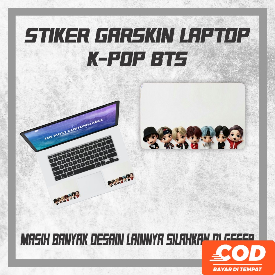Jual Stiker Garskin Laptop Motif BTS K-POP Kekinian Keren | Shopee ...