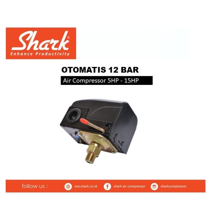 Jual Original Otomatis Kompresor Angin Shark / Fetch 5-15Hp - 12Bar ...