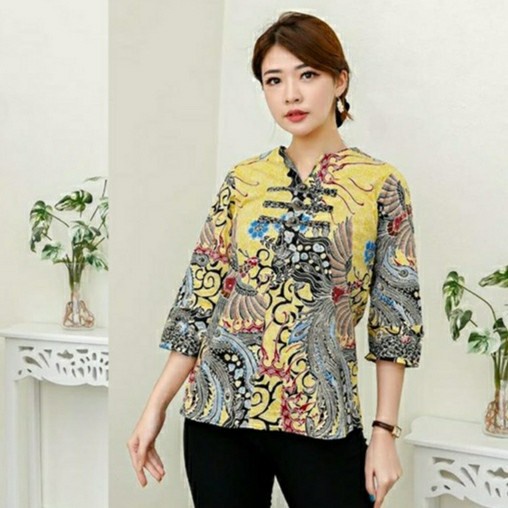 Jual Early- Blouse Cheongsam Wanita Mandarin Tradisional Atasan Cny ...