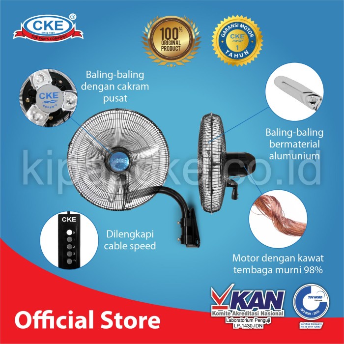 Jual Cke Wall Fan Wf-Eco-75-Th Kipas Dinding 30 Inch | Shopee Indonesia