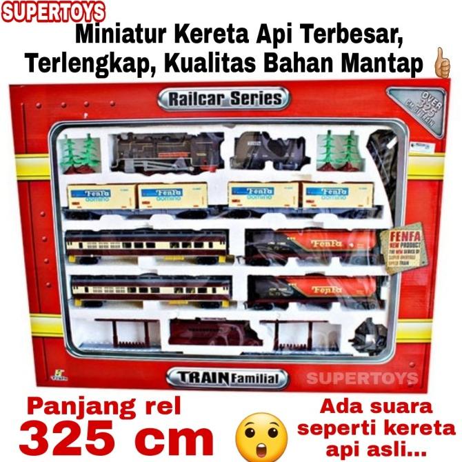 Jual New Mainan Kereta Api Super Panjang Miniatur Train Diecast Rel ...