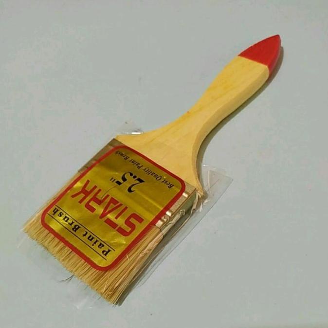 Jual best produk] kuas cat 2,5 inci gagang kayu. kuas cat tembok/kayu ...