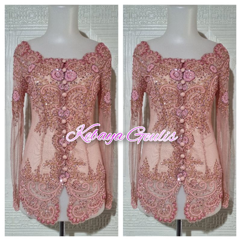 Jual kebaya ABG kerah Sabrina leher gelombang | Shopee Indonesia