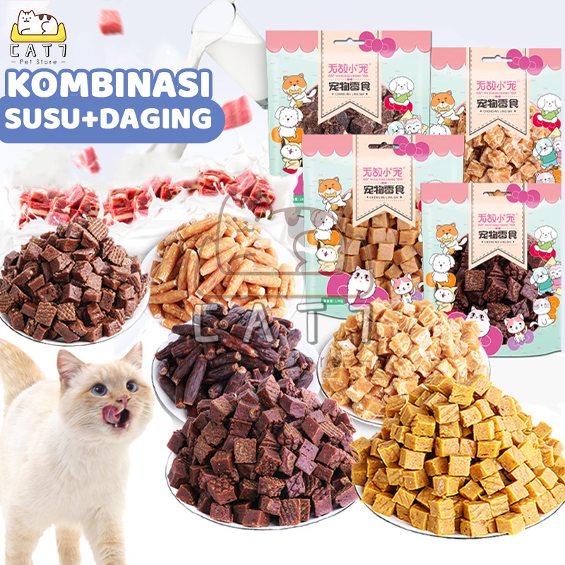 Jual Snack Kucing Treats Cemilan Sehat Susu kambing+Daging Segar ...