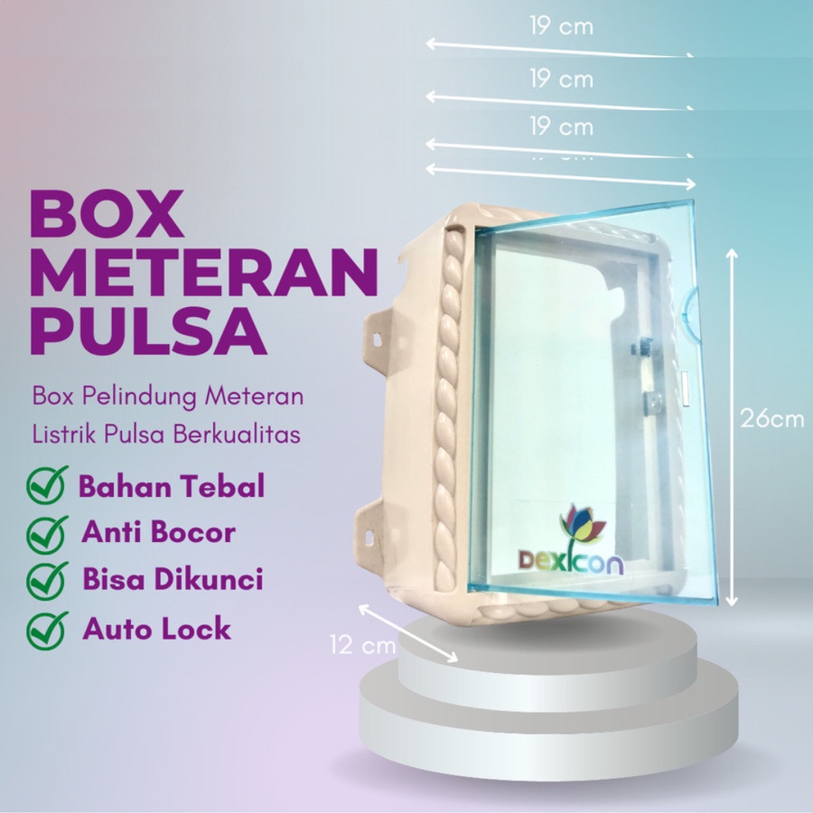 Jual BOX METERAN TOKEN LISTRIK DEXICON KOTAK PELINDUNG KWH METERAN LI ...