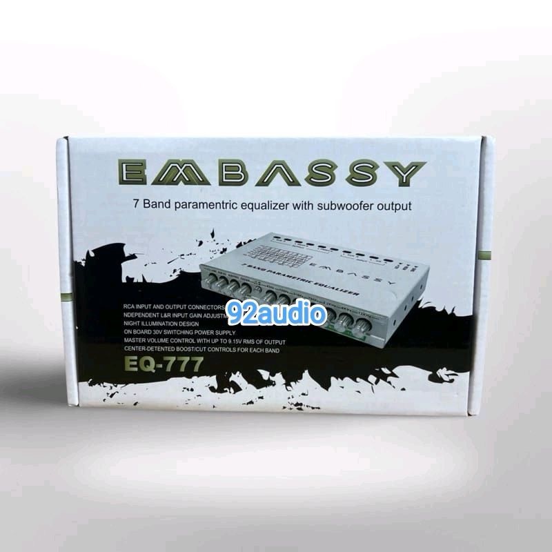 Jual Parametrik Parametric Equalizer Embassy EQ-777 Preamp 7 band | Shopee Indonesia