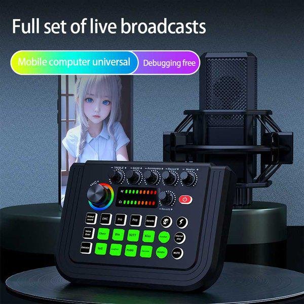 Jual SDFF Mixer Audio External Sound Card Live Bluetooth 10 Effects ...
