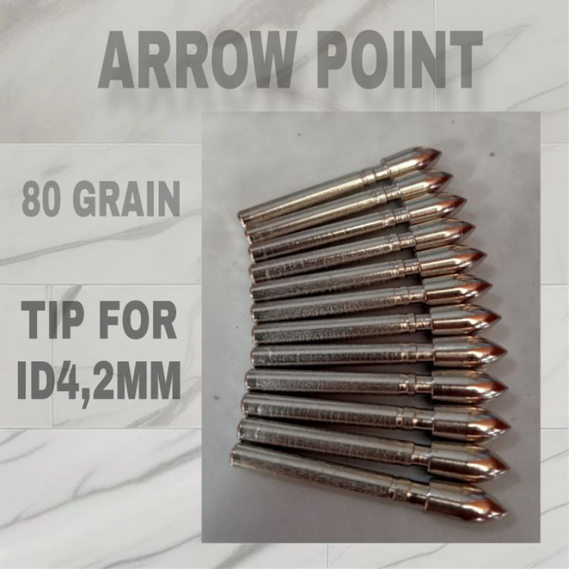 Jual Arrow Point - Point Arrow 80Grain - Tip For ID4.2mm | Shopee Indonesia