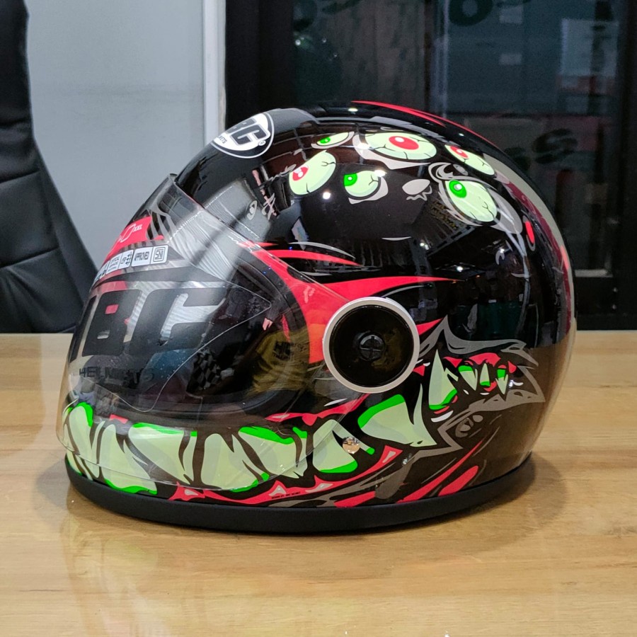Jual Helm HBC Apollo Motif The Eye | Helm Retro | Full Face | Jual Helm ...