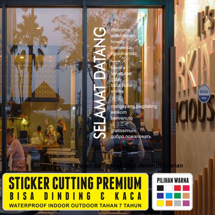Jual Promo Wall Sticker Cutting Stiker Kaca Dinding Cafe Kantor Selamat ...