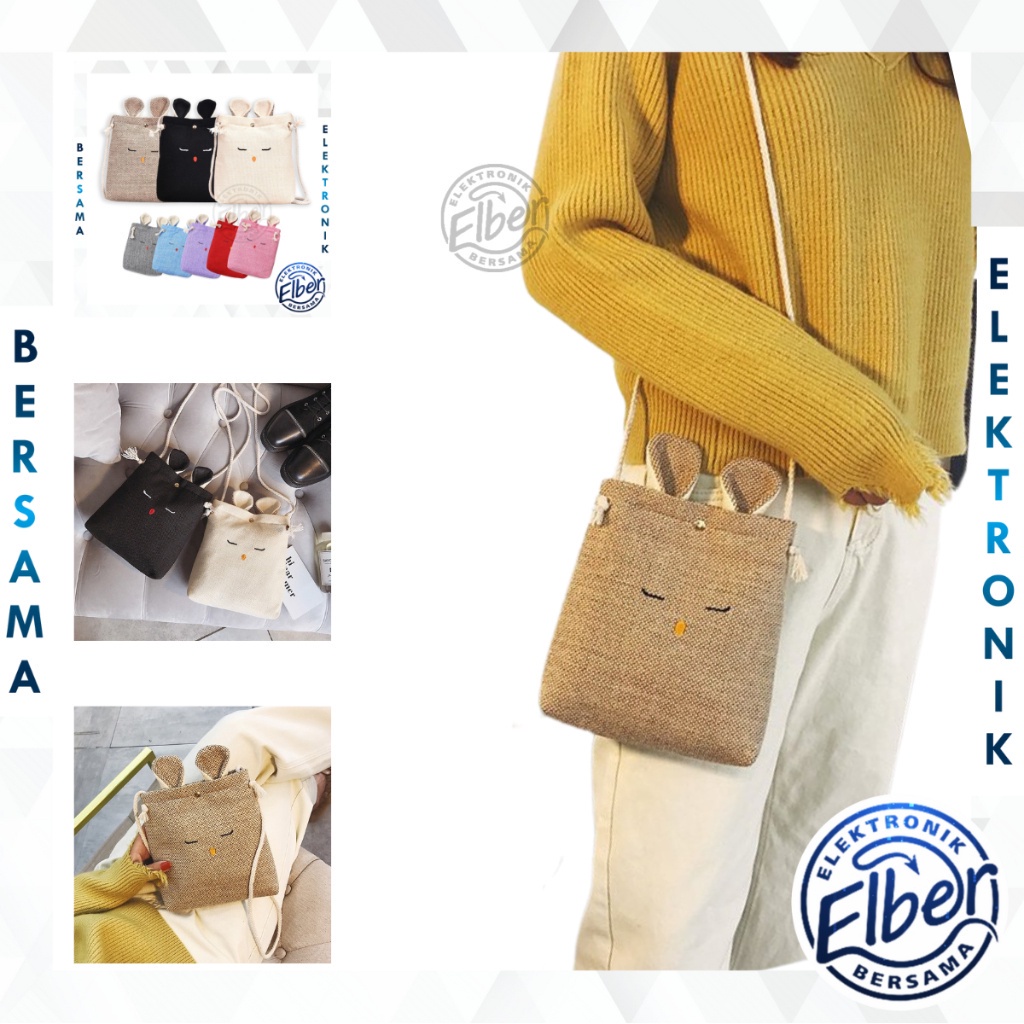 Jual ELBER FYG1298 Tas Kanvas Emotikon Tas Selempang Tas Mini Tas ...