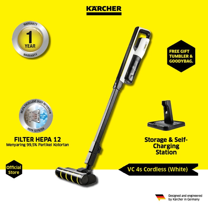 Jual KARCHER VC 4S CORDLESS (WHITE) *SEA HANDHELD VACUUM CLEANER ...