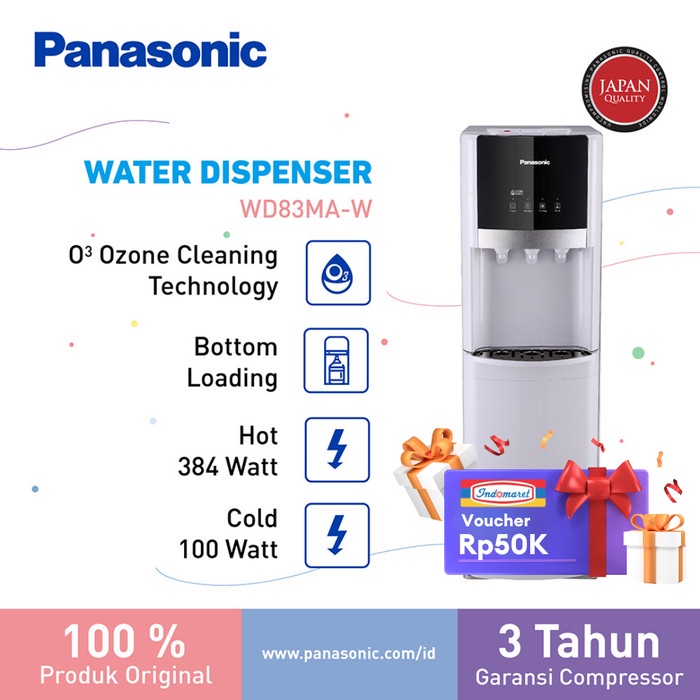 Jual Panasonic NY-WDB83MAW1 Water Dispenser Bottom Loading - White ...