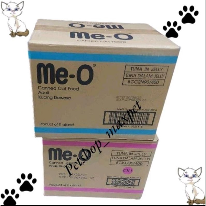 Jual Meo me-o kaleng can 1 dus isi 24 kaleng 400 gr gram cat wet food ...