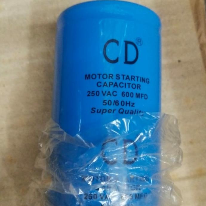 Jual kapasitor 600mfd 250vac 50/60 hz merk cd capacitor 600uf 250v 600 ...