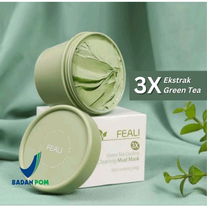 Jual Feali Masker Greentea Clay Mask/ Feali Green Tea Mud Mask | Shopee ...
