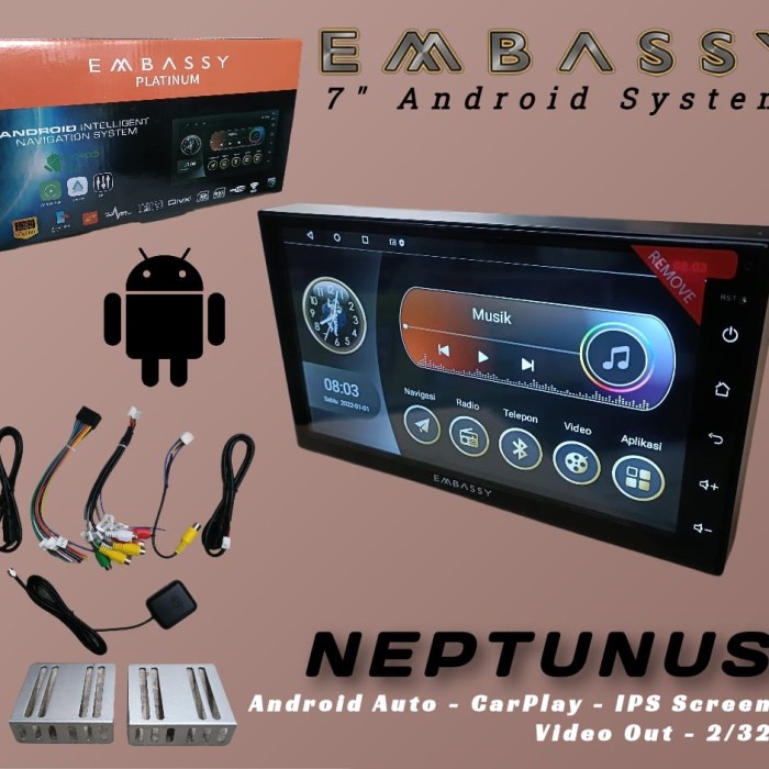 Jual Head Unit Doubledin Android Embassy 7 Inch Dekles Baru | Shopee ...