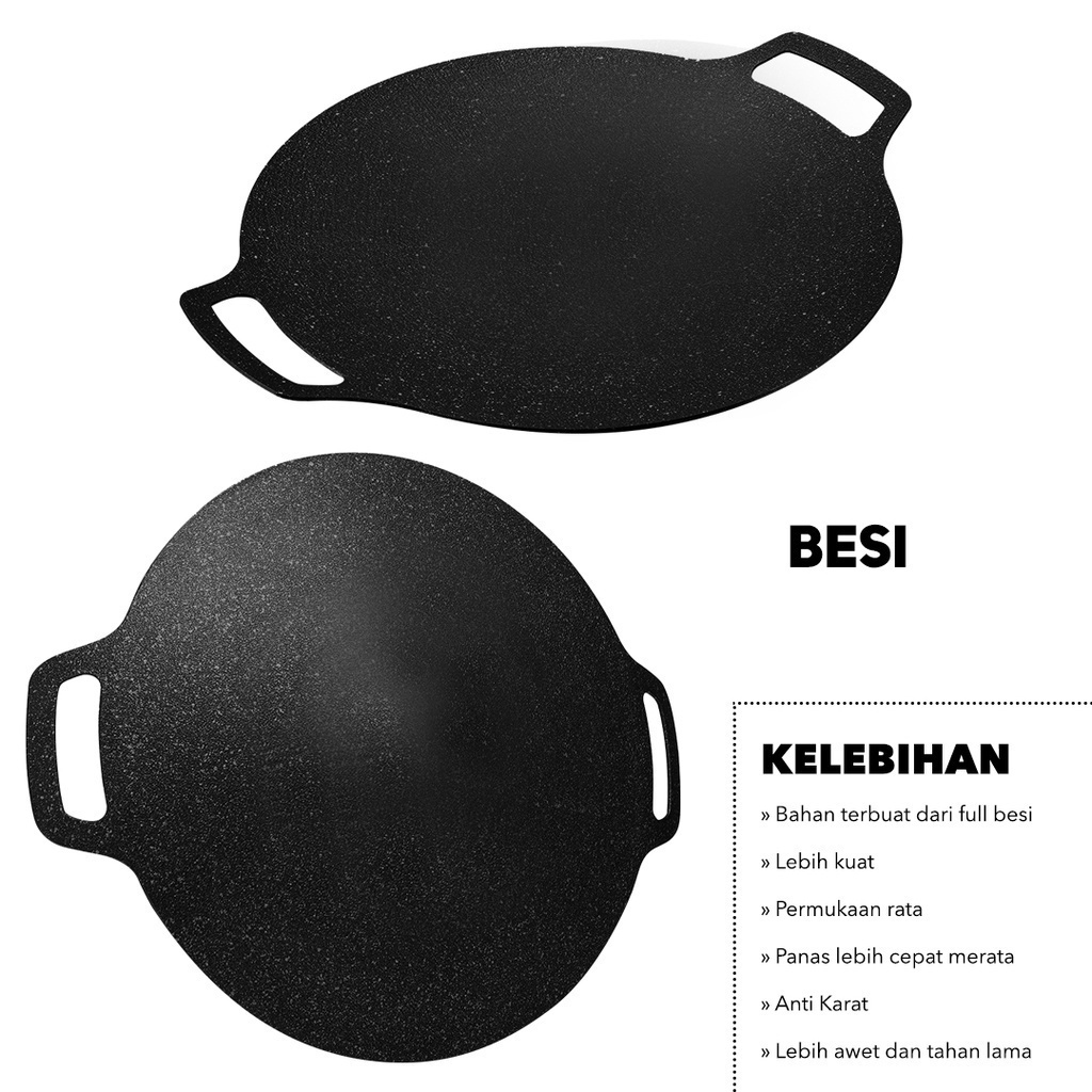 Jual Grill Pan Korean Alat Panggangan Daging/Alat Pemanggang Bulat BBQ ...
