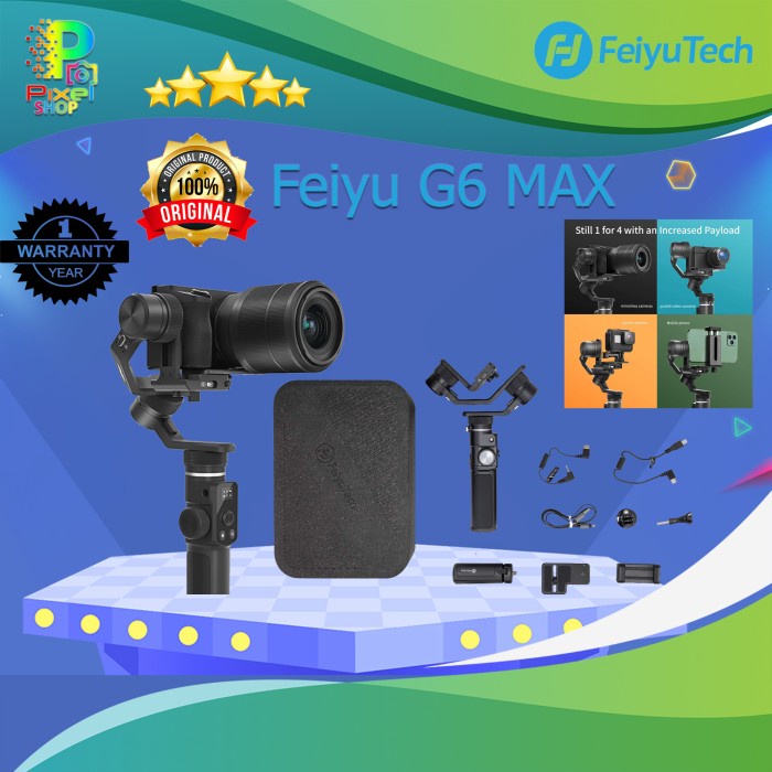 Jual Feiyu G6 Max 3-Axis Gimbal For Smartphone - Mirrorless - Actioncam | Shopee Indonesia