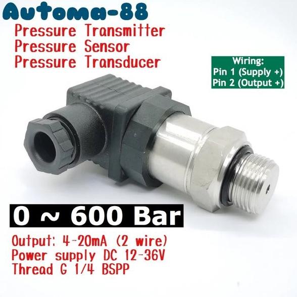 Jual Pressure Sensor Transducer Transmitter 60Mpa 600Bar Output 4-20Ma 24V | Shopee Indonesia