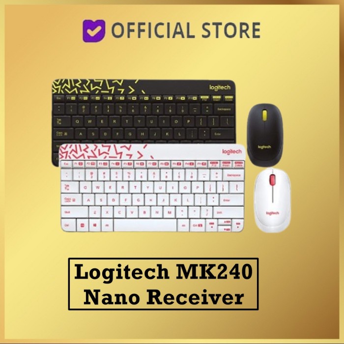Jual LOGITECH WIRELESS MOUSE KEYBOARD MK240 / COMBO / MK 240 NANO RECEIVER ORIGINAL | Shopee ...