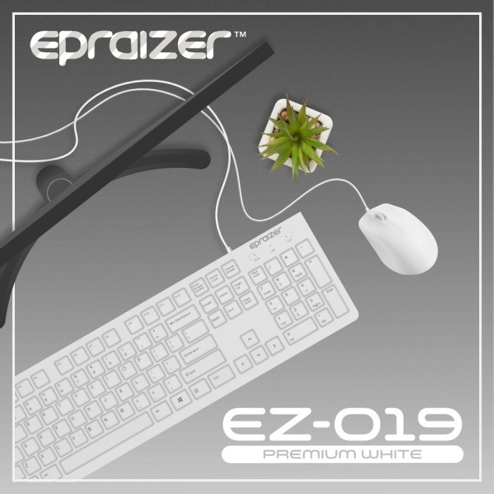Jual KEYBOARD & MOUSE EPRAIZER EZ 019 USB - WHITE/PUTIH ORIGINAL ...