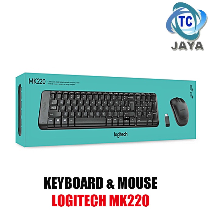 Jual KEYBOARD MOUSE LOGITECH MK 220 WIRELESS ORIGINAL ORIGINAL | Shopee Indonesia