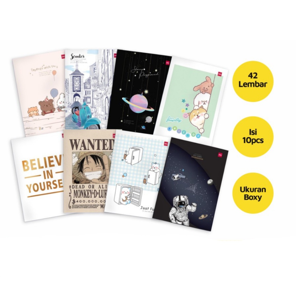 Jual DELI BK TULIS BOXY 42 LEMBAR ISI 10 BUKU | Shopee Indonesia