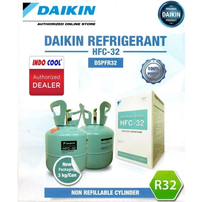 Jual Freon R32 Daikin, Refrigerant R32 Daikin (3Kg) Pengiriman Cepat ...