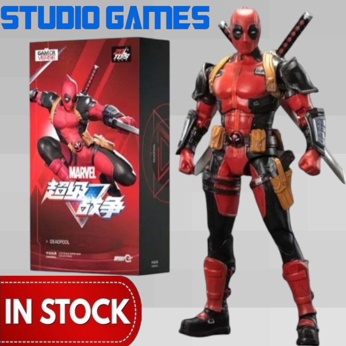 Jual [Original] Zd Toys Marvel Gamer Verse Super War Deadpool 1/10 Scale Action Figure Limited ...