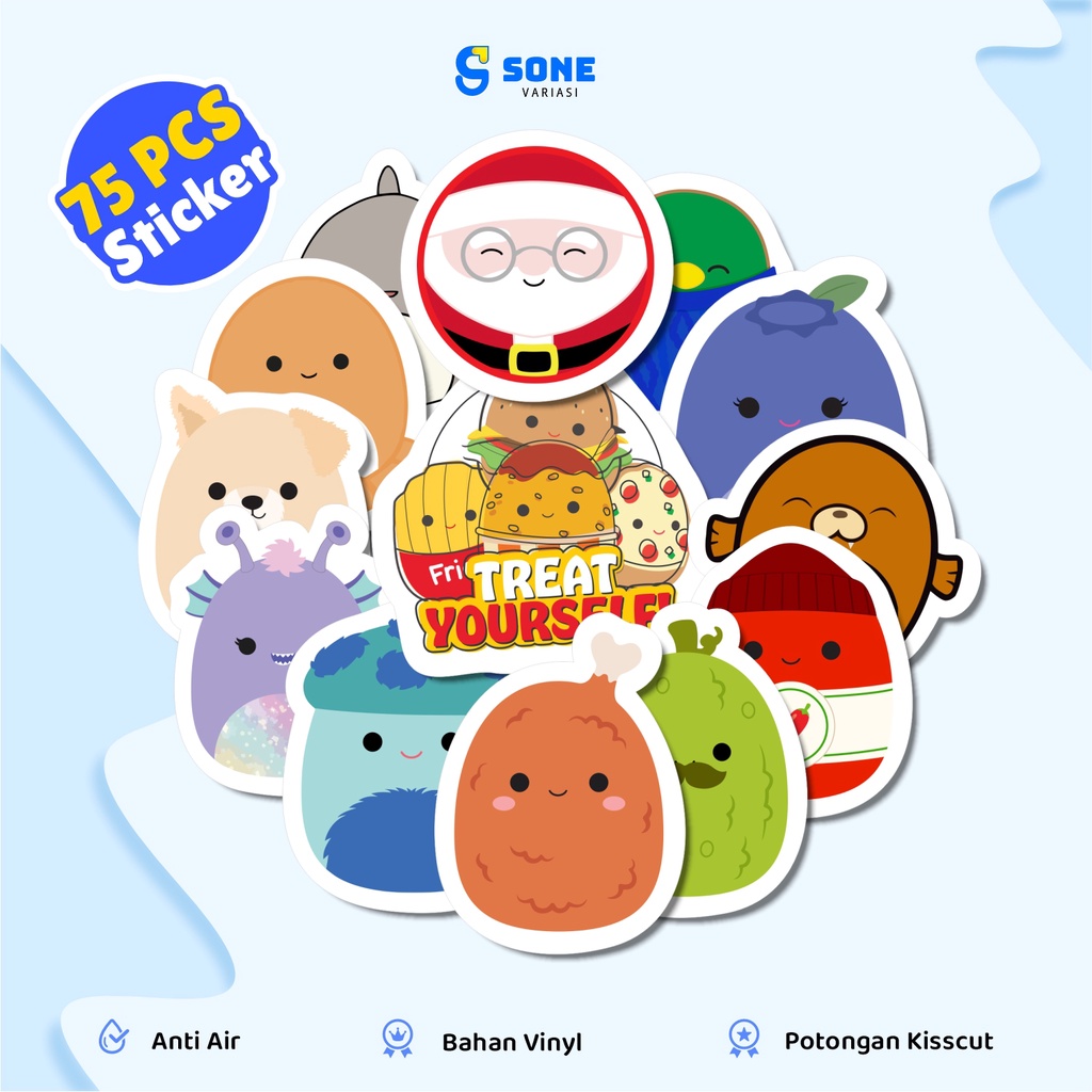 Jual 75PCS Stiker Squishmallow Squishymallow Squishy Mallow / Vinyl ...