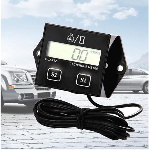 Jual Promo Spark Plugs Engine Digital Tach Hour Meter Tachometer Gauge ...