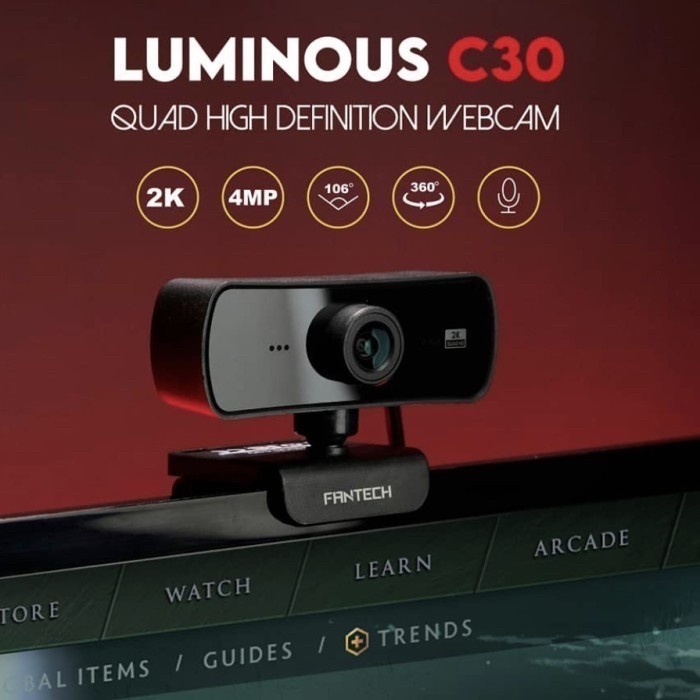 Jual Fantech C30 Webcam 2K 4Mp Quad Hd 25Fps Wide Camera Laptop Pc ...