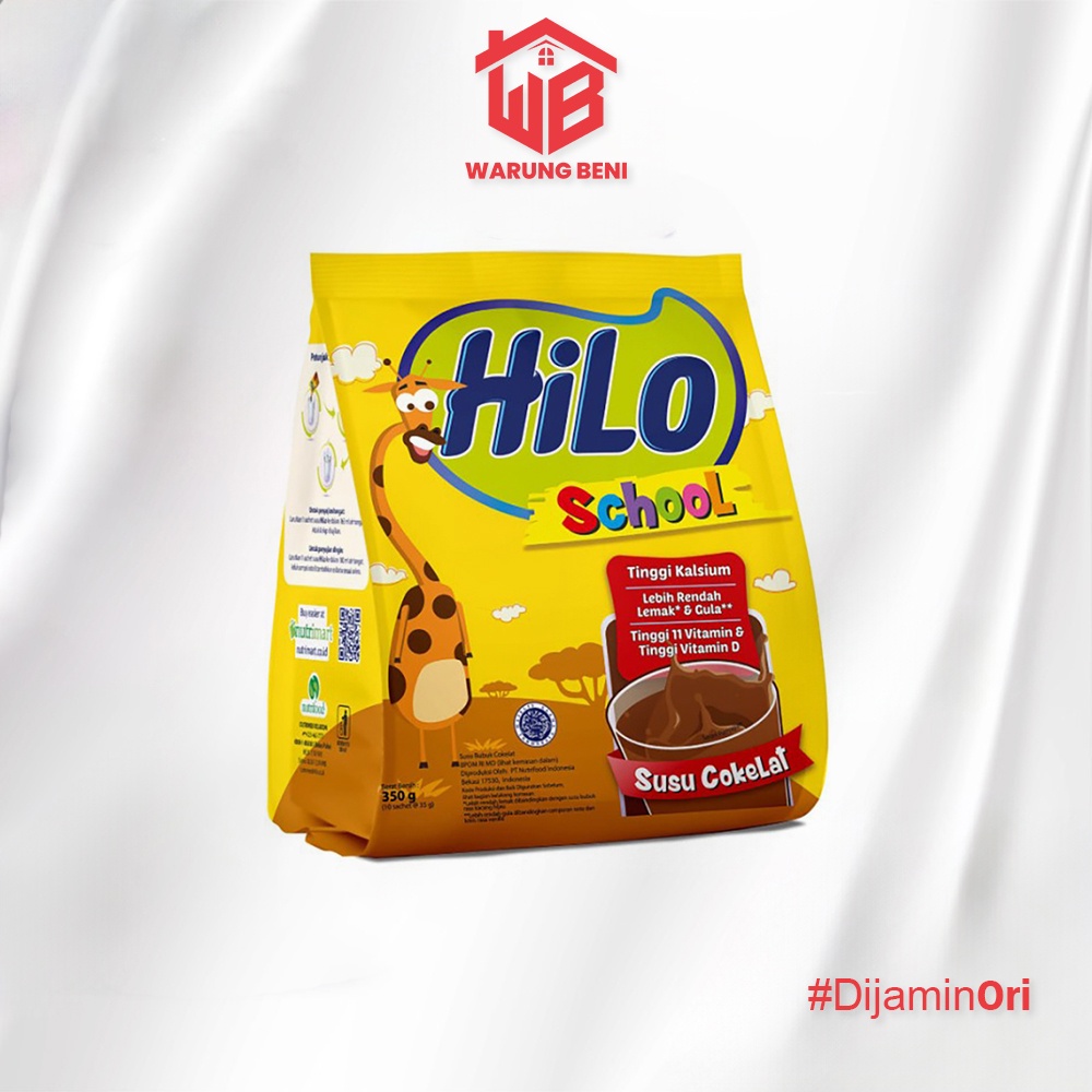 Jual HiLo School Susu Protein Anak Tinggi Kalsium Chocolate (10 Sachet ...