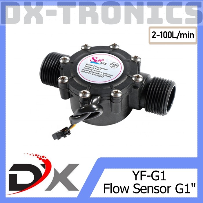 Jual Baru!! Water flow sensor G1" YF-G1 Liquid Flow Sensor 1" 1 Inch ...