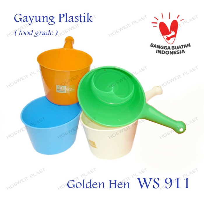 Jual Promo 15 Bh Gayung Plastik / Ciduk Air / Centong Air Golden Hen Ws ...