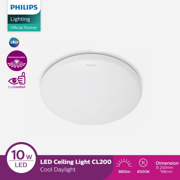 Jual Philips Lampu Ceiling CL200 LED 10W 65K - Putih | Shopee Indonesia