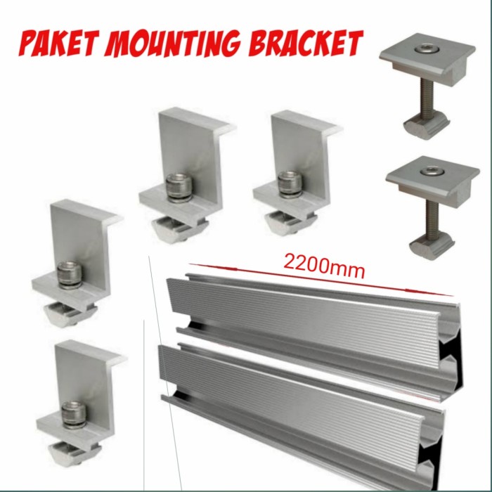 Jual Paket mounting bracket panel surya / solar panel / dudukan panel ...
