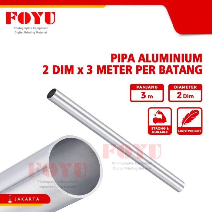 Jual Promo Pipa Aluminium 2 Dim X 3 Meter Per Batang | Shopee Indonesia