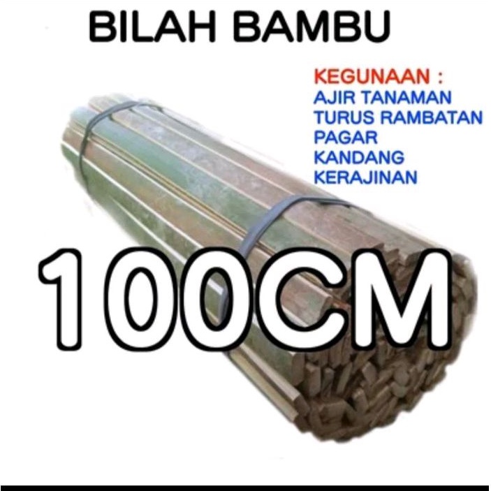 Jual BILAH BAMBU Untuk pagar/kandang dan media tanam Ukuran 100cm ...