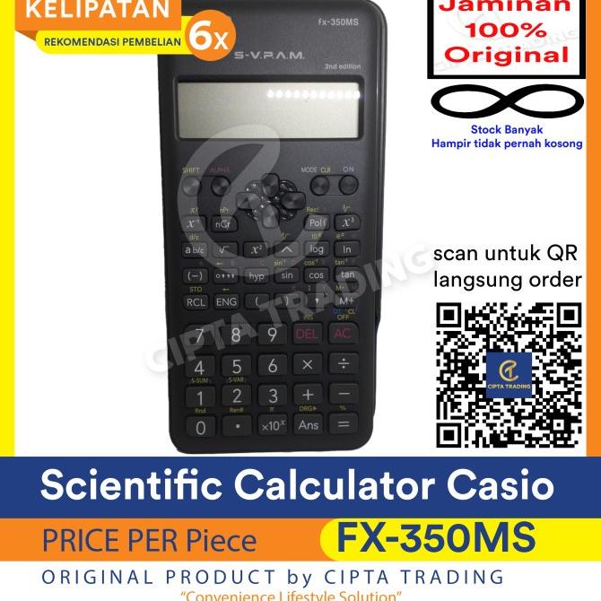 Jual calculator - Casio - Scientific Calculator Fx-350MS | Shopee Indonesia