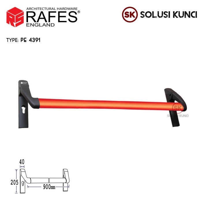 Jual Handle Pintu Darurat / Panic Exit RAFES ENGLAND (PE 4391 & KM 1976 ...