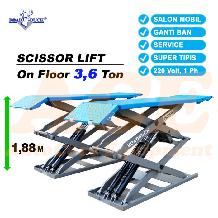 Jual ROADBUCK SCISSOR LIFT 3 TON ON FLOOR FOR CAR SUPER TIPIS AREA ...