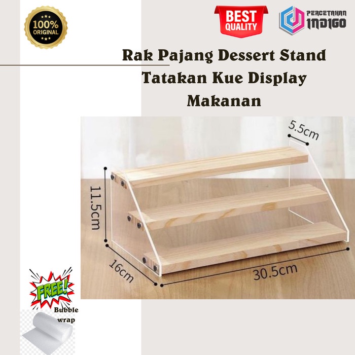 Jual Terlaris Rak Pajang Dessert Stand Tatakan Kue Display Makanan 3 ...