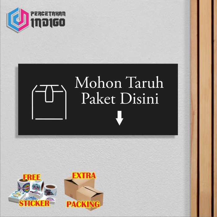 Jual Promo sign akrilik 20x9 Mohon taruh paket disini Elegan | Shopee ...