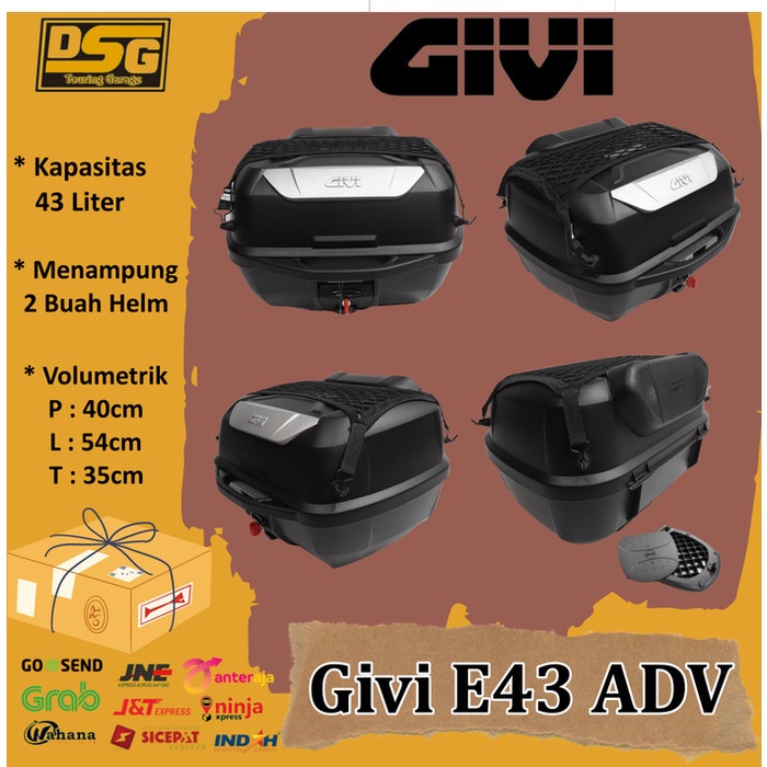 Jual Box Motor Box Givi E43 Ntl Adv Box Touring Givi E 43 Adv | Shopee Indonesia