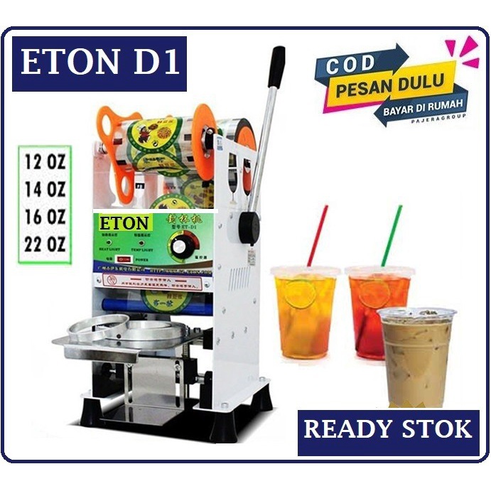 Jual ETON ET-D1 Cup Sealer Mesin Cup Sealer Manual Mesin Pres Gelas 12 ...
