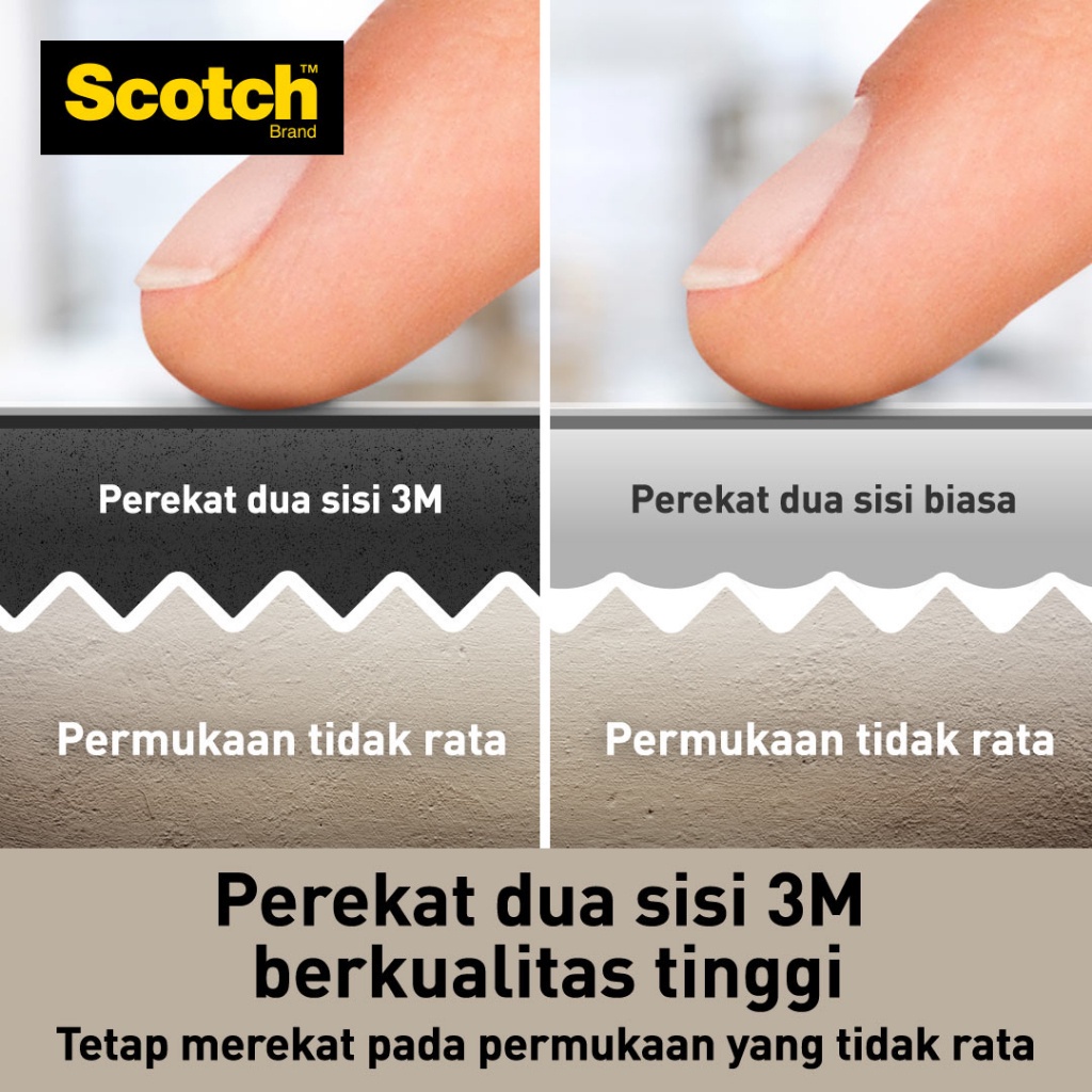 Jual 3M™ Scotch® Double-Sided Mouting Tape Indoor, Perekat kuat untuk ...